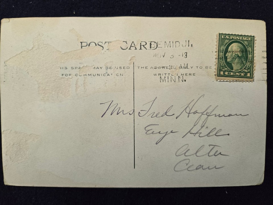 Logging Camp Northern MN Minnesota Bemidji Postmark Hand Colored ...