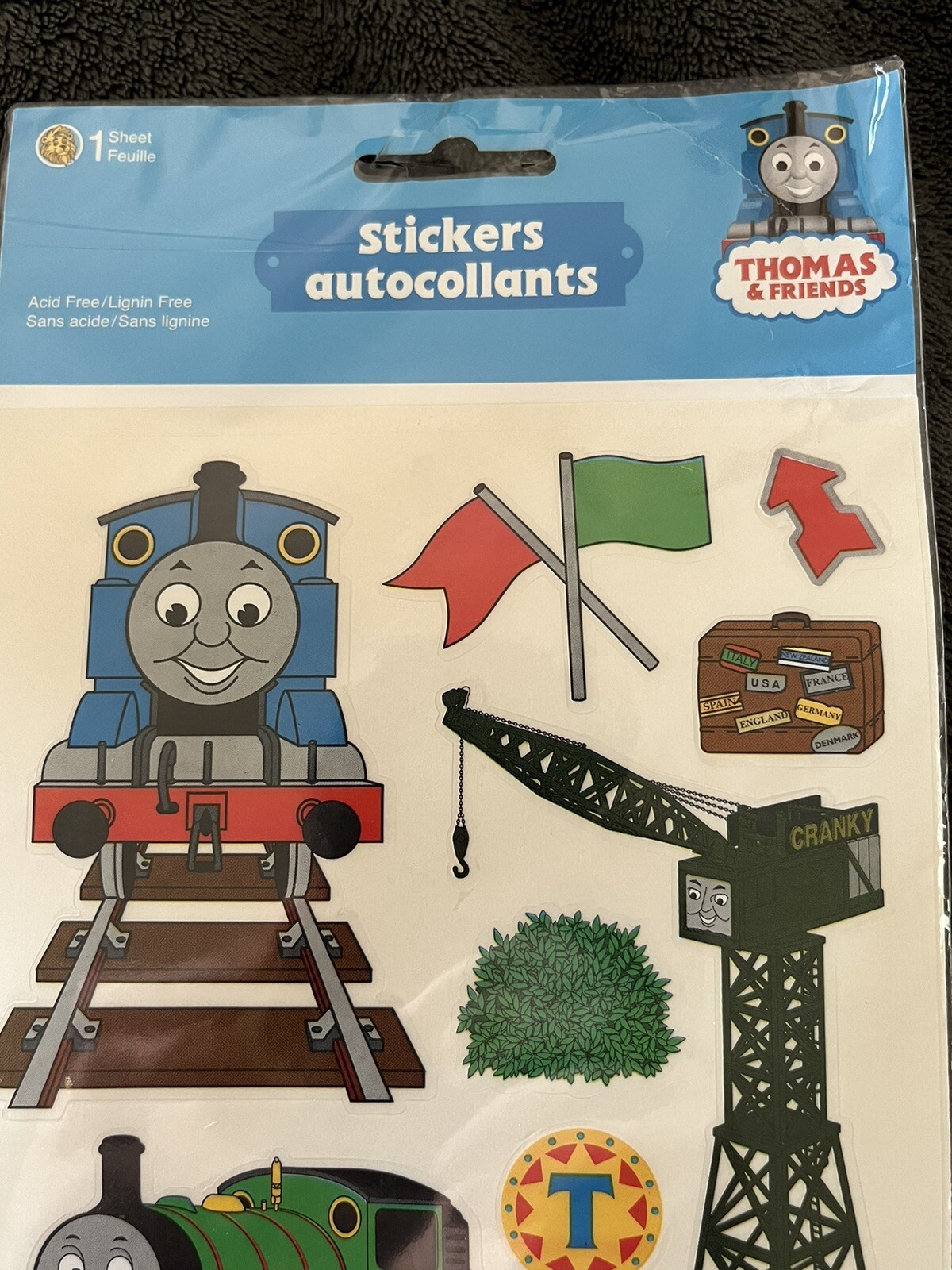 Thomas & Friends Tank Train Engine Scrapbook Stickers Percy Cranky ...