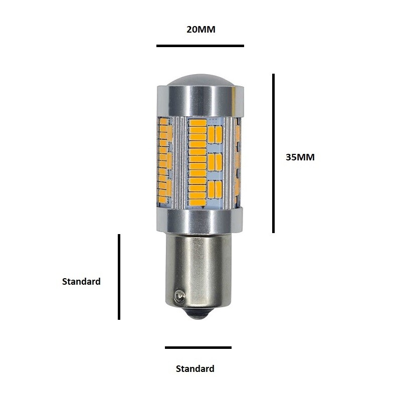 For MAZDA BT 50 2011-On BA15S 1156 105 LED Rear Amber Indicator Lights ...
