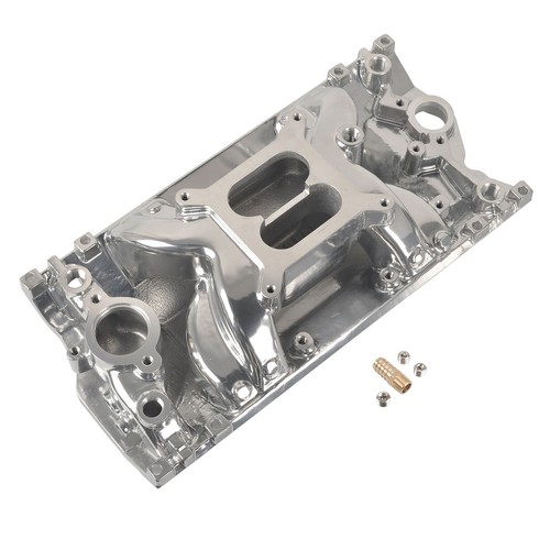 Polished Aluminum Air Gap Intake Manifold For Small Block Chevy Vortec ...