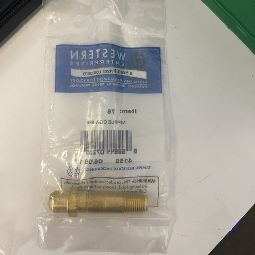 Western 72 & 76 Nut and Nipple CGA 555 for Butane / Propane Liquid ...