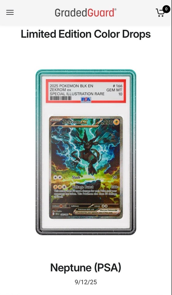 GradedGuard PSA Neptune Graded Guard Card Protector Limited Edition ...