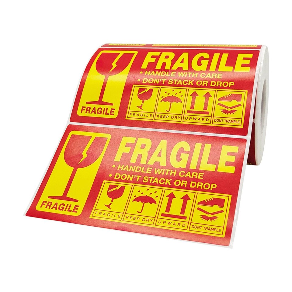Fragile Handle with Care Packing Tape Fragile Warning Label Sticker ...