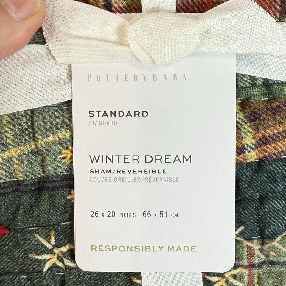 POTTERY BARN WINTER DREAM REVERSIBLE QUILT SET, FULL/QUEEN (2) STANDARD ...