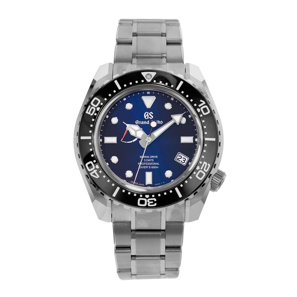 Grand Seiko Sport Collection SLGA001 46mm Blue Titanium Diver Mens ...