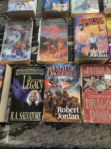 Lot Of Vintage Forgotten Realms Softcover Books D&D Robert Jordan TOR ...