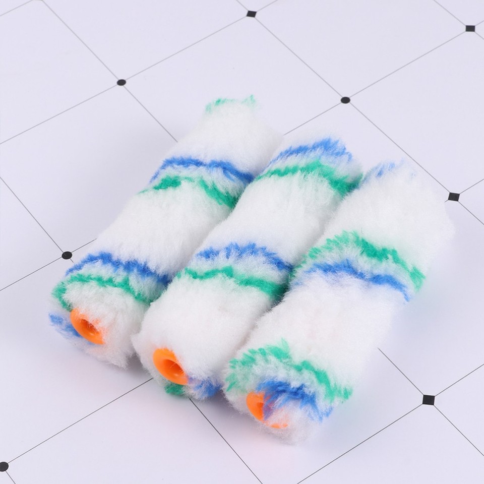 24 Pcs Paint Roller Brush House Painting Rollers Stick Mini Cover ...