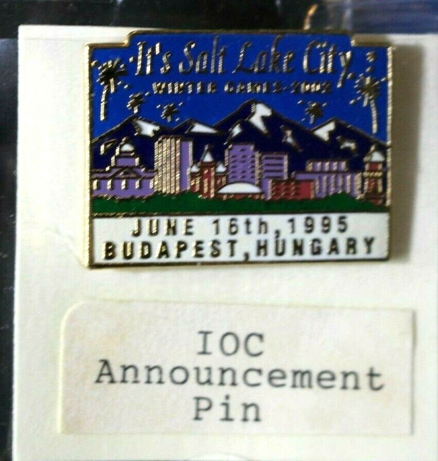 IOC Announcement Pin Its Salt Lake City Winter Games 2002 Budapest ...