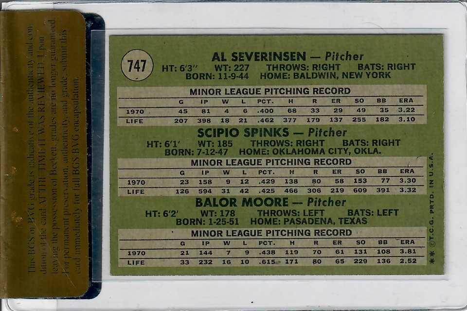 1971 Topps #747 N.L. Pitchers Rookie Stars BVG 8 (Raw) NM-MT | eBay