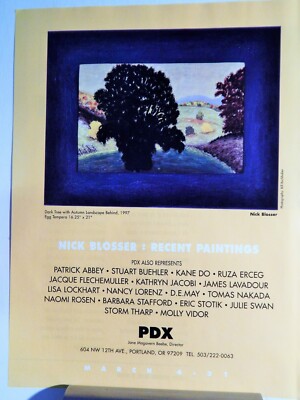 NICK BLOSSER ART PIECE VTG ORIG 1998-3 ADVERTISEMENT | eBay
