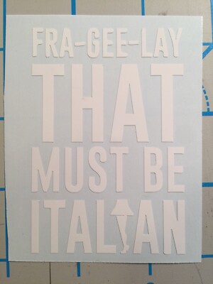 A Christmas Story Fragile That Must Be Italian Funny Xmas Vinyl Decal ...