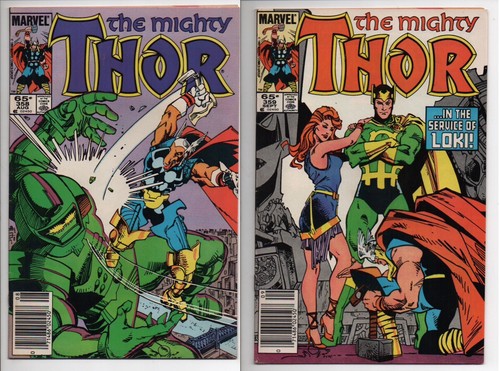 The Mighty Thor 358 & 359 Marvel Comic Book Lot 1985 Beta Ray Bill Loki ...
