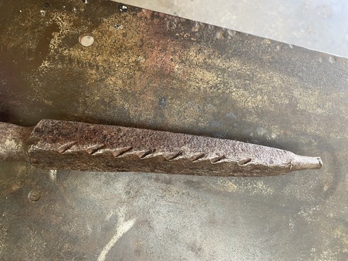 Antique Blacksmith Handmade Square Spike 13 Inch Long 4LB 4oz Vintage ...
