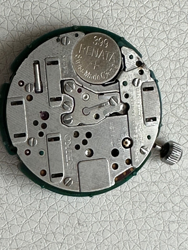 Seiko Chronograph 7a38 Movement! Partially Work! As Is For Parts Or ...