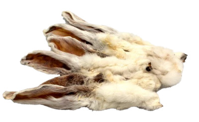 100% Natural Rabbit Ears + Fur a natural De-wormer & Digestive Aid for ...