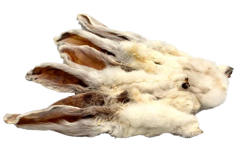 100% Natural Rabbit Ears + Fur a natural De-wormer & Digestive Aid for ...