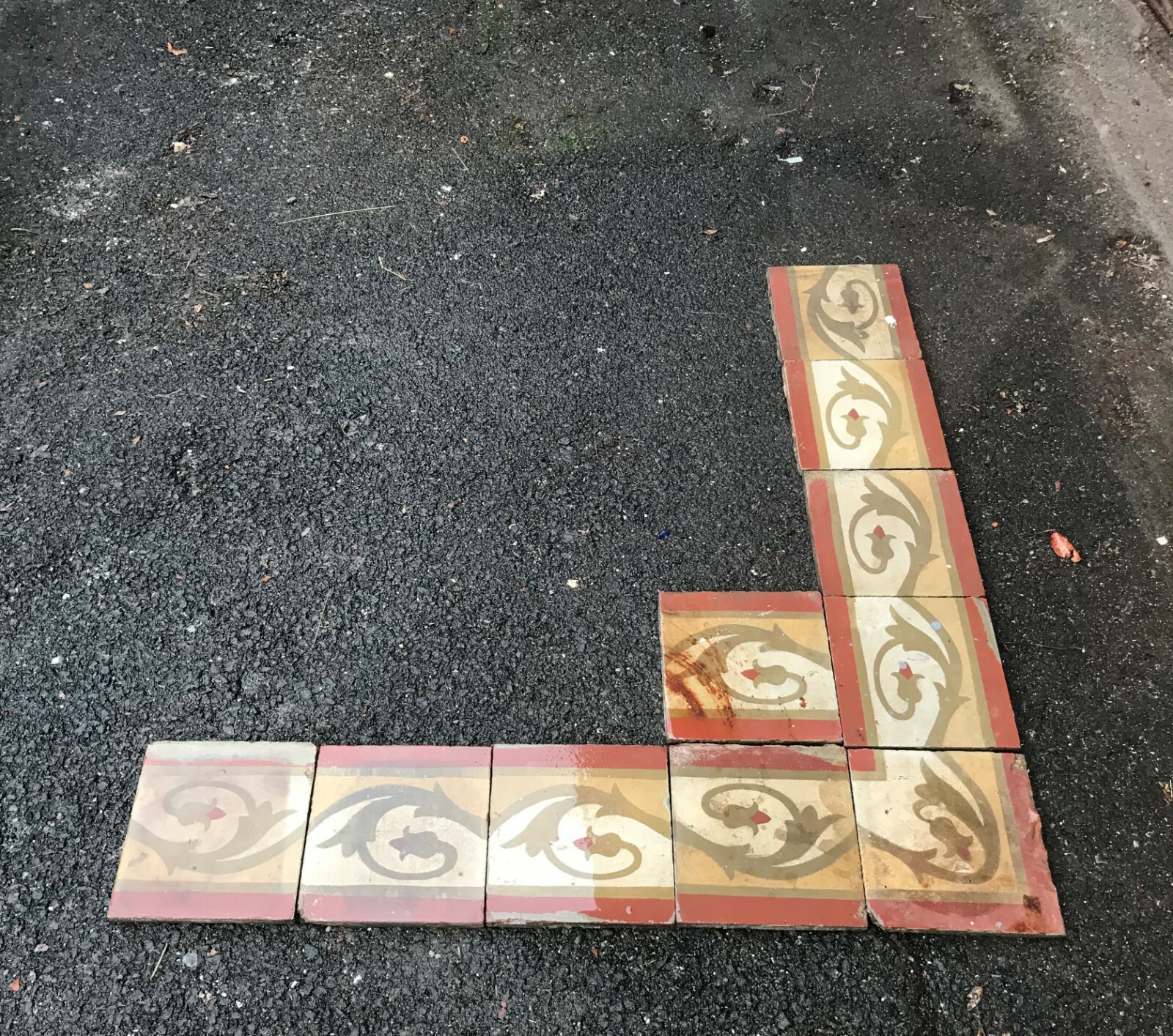 Antique tile lot - 4 colors | eBay