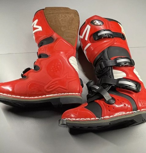 ALPINESTARS TECH 6 SERIES/ T6 Men’s Boots Motorcycle Size 7 Steel Red ...
