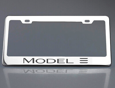 Tesla Model 3 License Plate Frame Stainless Steel with Laser Engraved ...