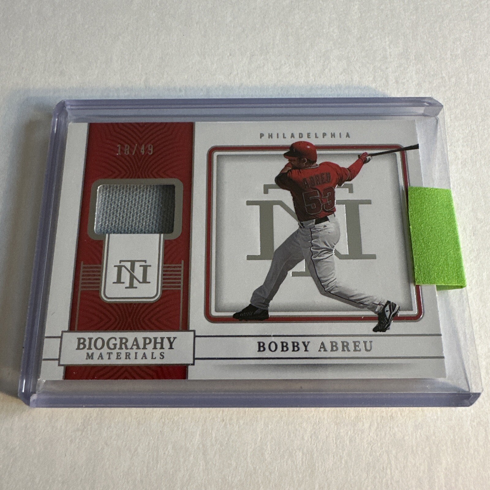 2023 Panini National Treasures BOBBY ABREU Biography GU Materials 18/49 ...