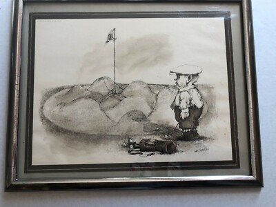 VTG 1974 GARY PATTERSON "THE GOLFER " Golf Print by Thought Factory, CA ...