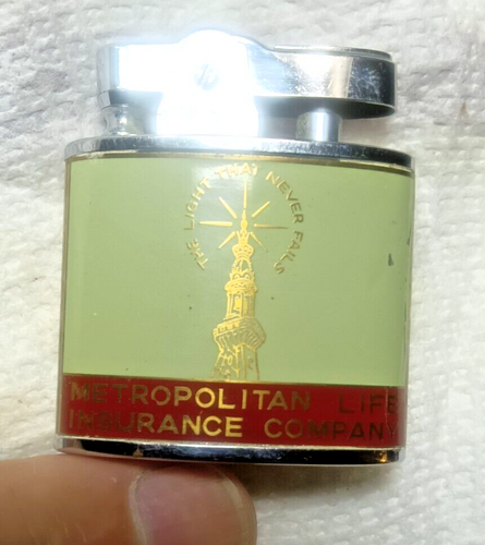 Advertising Lighter Metropolitan Life Insurance VTG banking old | eBay