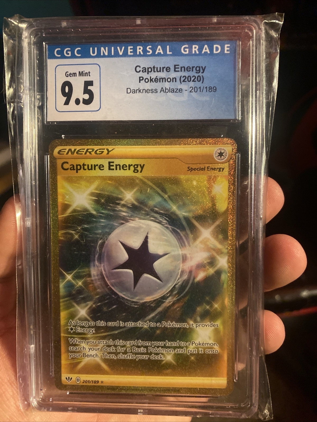 Capture Energy 201/189 Darkness Ablaze Secret Rare CGC 9.5 Gem Mint | eBay