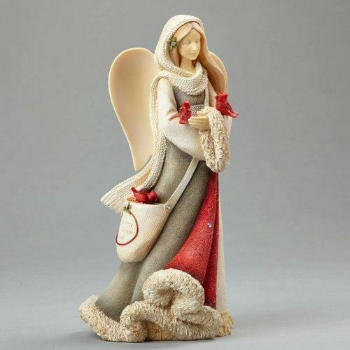 Enesco Heart of Christmas Angel With Cardinals Figurine FreeShipUS for ...