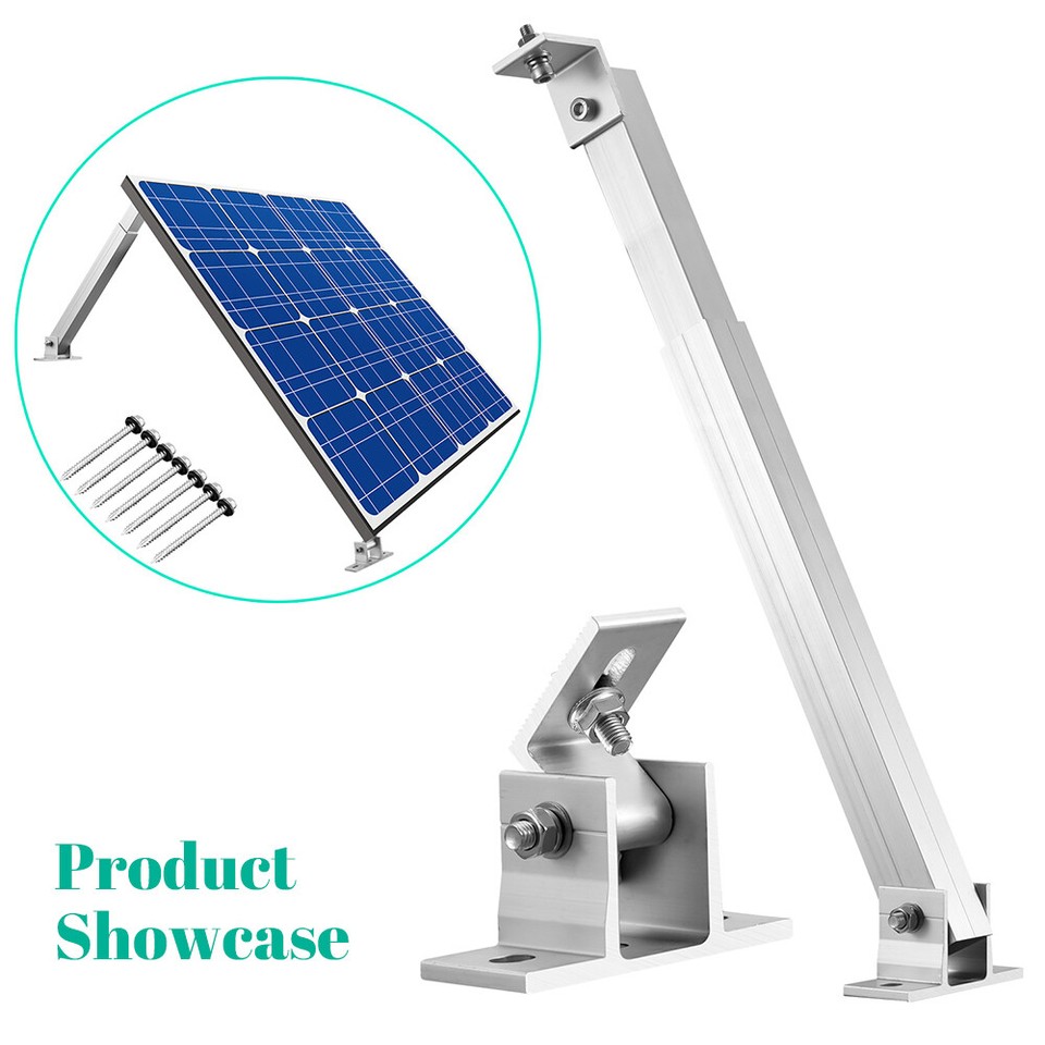 Solar Panel Adjustable Tilt Mount Brackets Ground Roof Mounting System ...