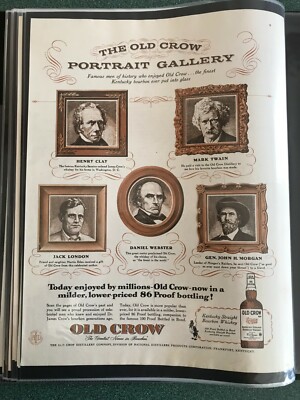 Famous Historical Legends , Old Crow Circa 1960s Print Ad | eBay