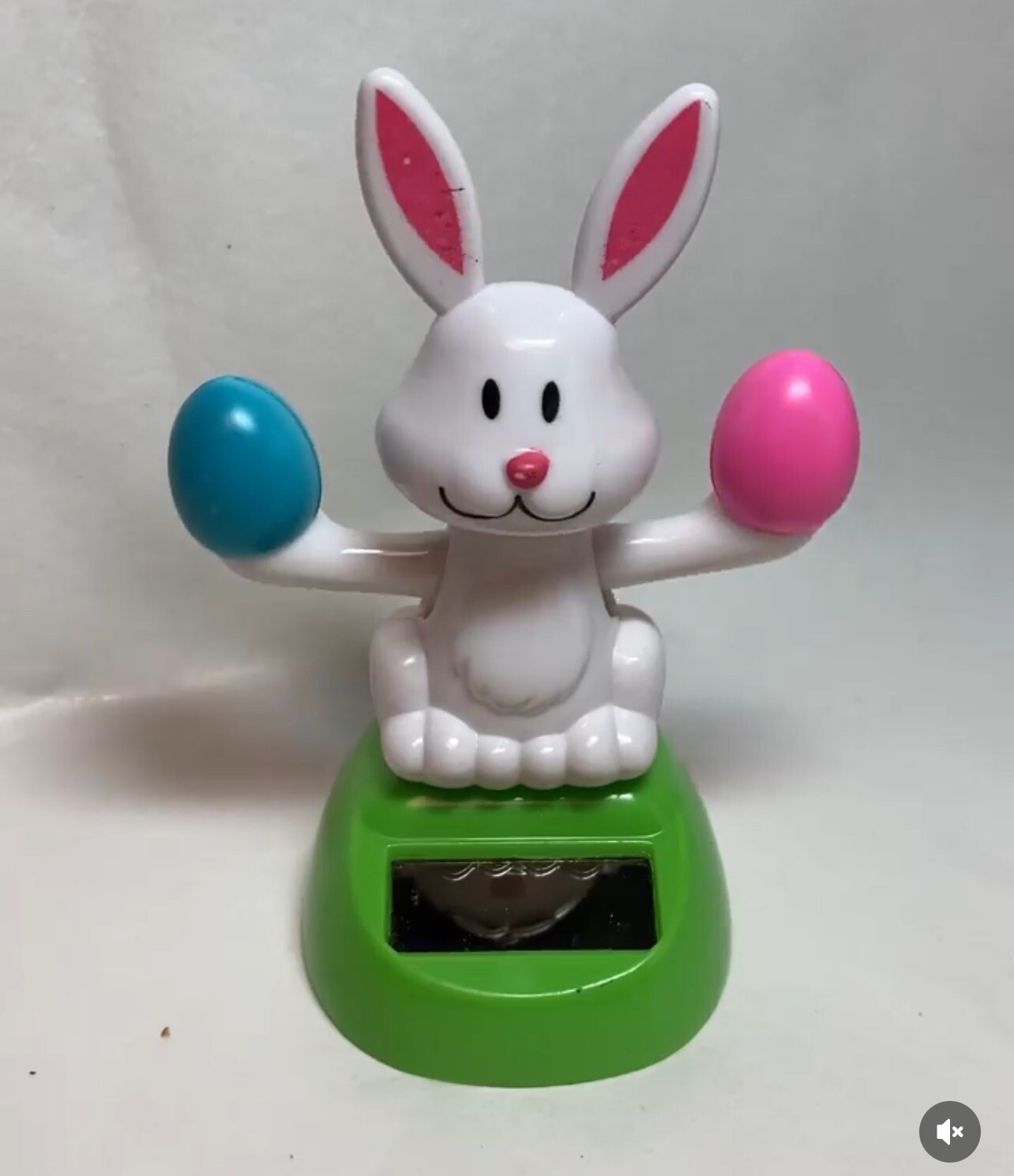 Solar Powered Dancing Toy New - Easter - Bunny Holding Large Pink Blue ...