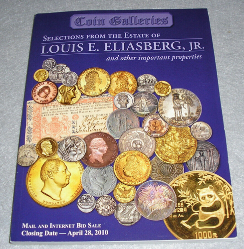 Coin Galleries Book Numismatic Auction Catalogue Louis Eliasberg ...
