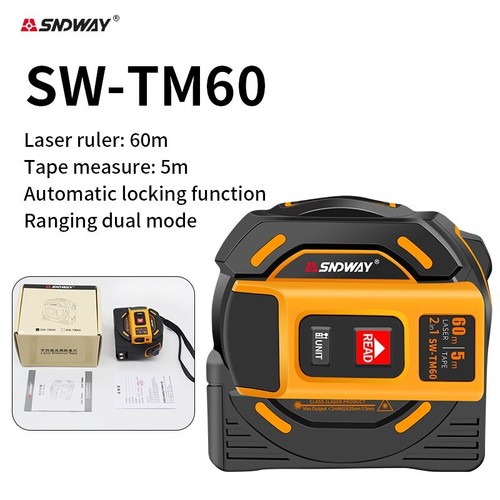 Laser Distance Meter Measuring Laser Tape 40M 60M Tape Measure Range ...