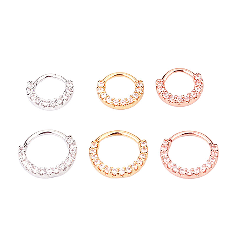 Mixed Metal 18G Crystal Luxe Cartilage Hoop Earrings Pack, 57% OFF