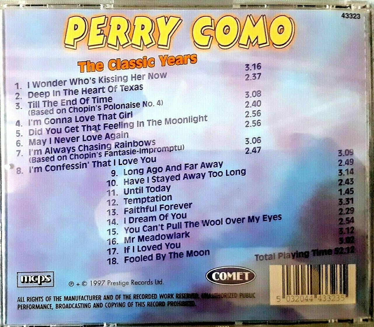 Perry Como The Classic Years CD | eBay