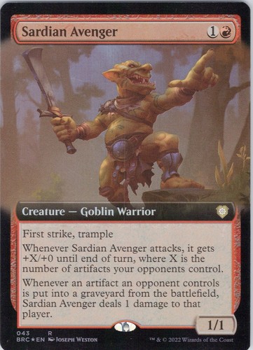Sardian Avenger (Extended Art) FOIL NM #43 Commander: The Brothers' War ...