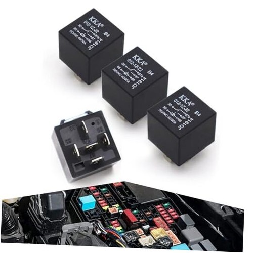 4 PCS 40A Automotive Relays, 5 Pin Car Relay Switch, 12V Waterproof Car ...