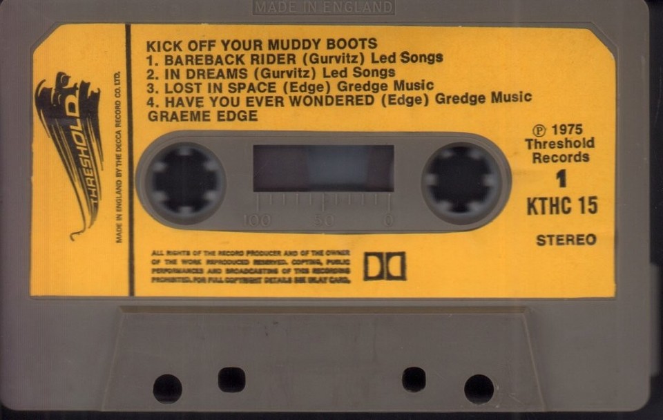 Graeme Edge Band Kick Off Your Muddy Boots Cassetta UK Threshold 1975 ...