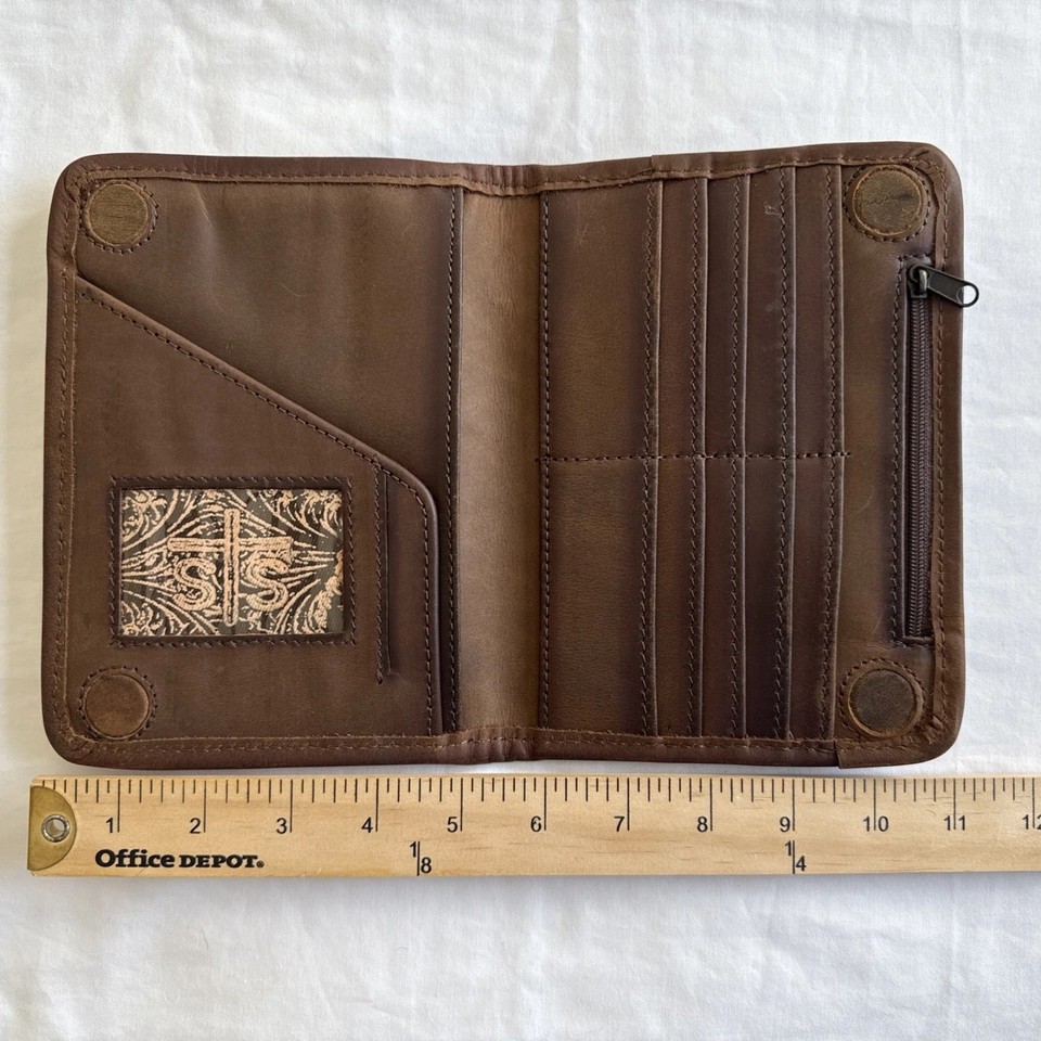 STS Ranchwear Cowhide Magnetic Wallet Clutch Passport Western Rodeo Fur ...