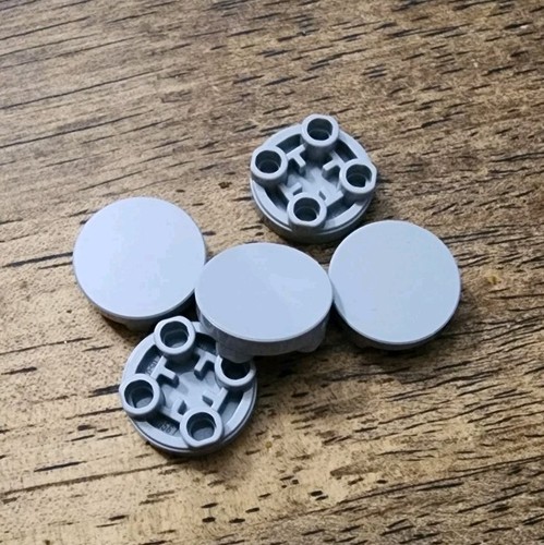 LEGO Light Bluish Gray Tile, Round 2 x 2 Inverted. QTY 5. Part No. 3567 ...