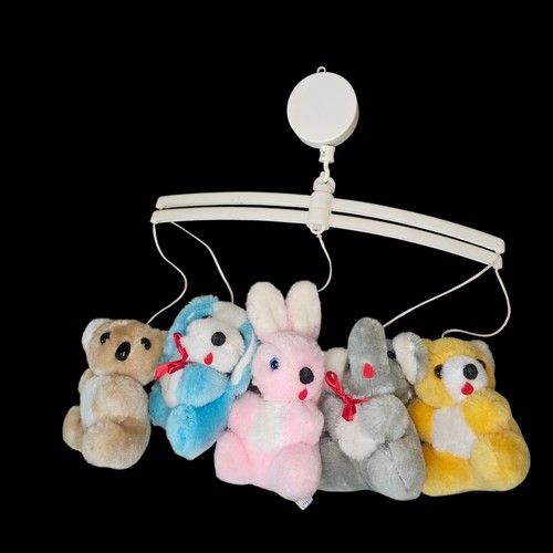 VTG Stuffed Animal Plush Musical Baby Mobile For Crib Nursery Originals ...