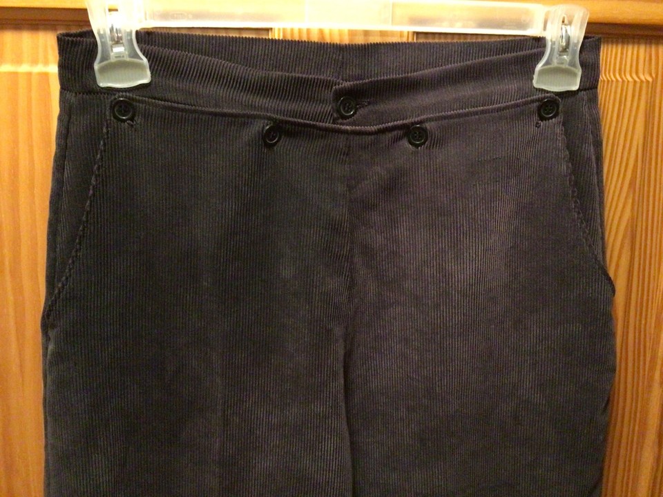 Amish Mennonite Hand Made Men's Gray 6-Btn Corduroy Pants W30 EUC Plain ...