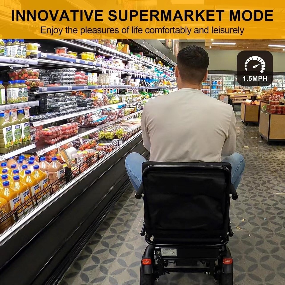 3-Wheel Heavy Duty Powered Mobility Scooters for Adults(16-Inch Seat ...