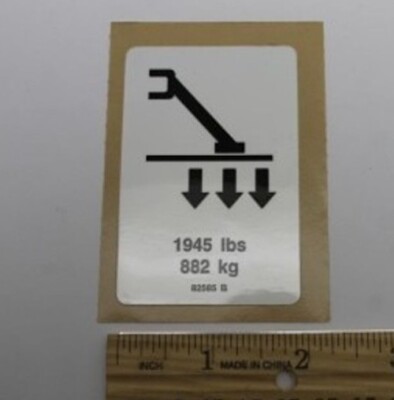 82585 / 82585GT OEM Genie DECAL LABEL OUTRIGGER LOAD | eBay