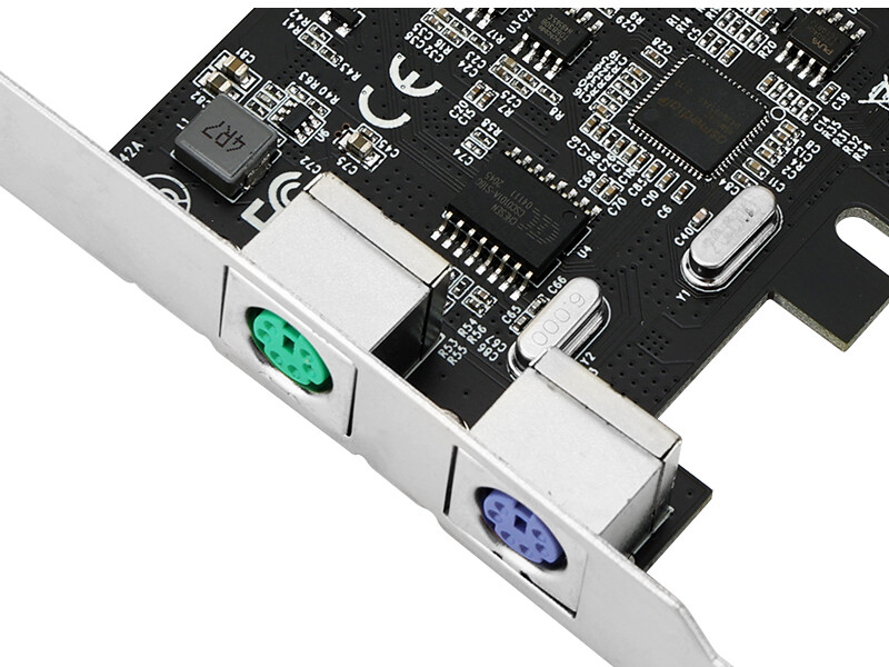 PCI Express 2 Ports PS2 PS/2 for PC Keyboard Mouse Adapter Expansion ...