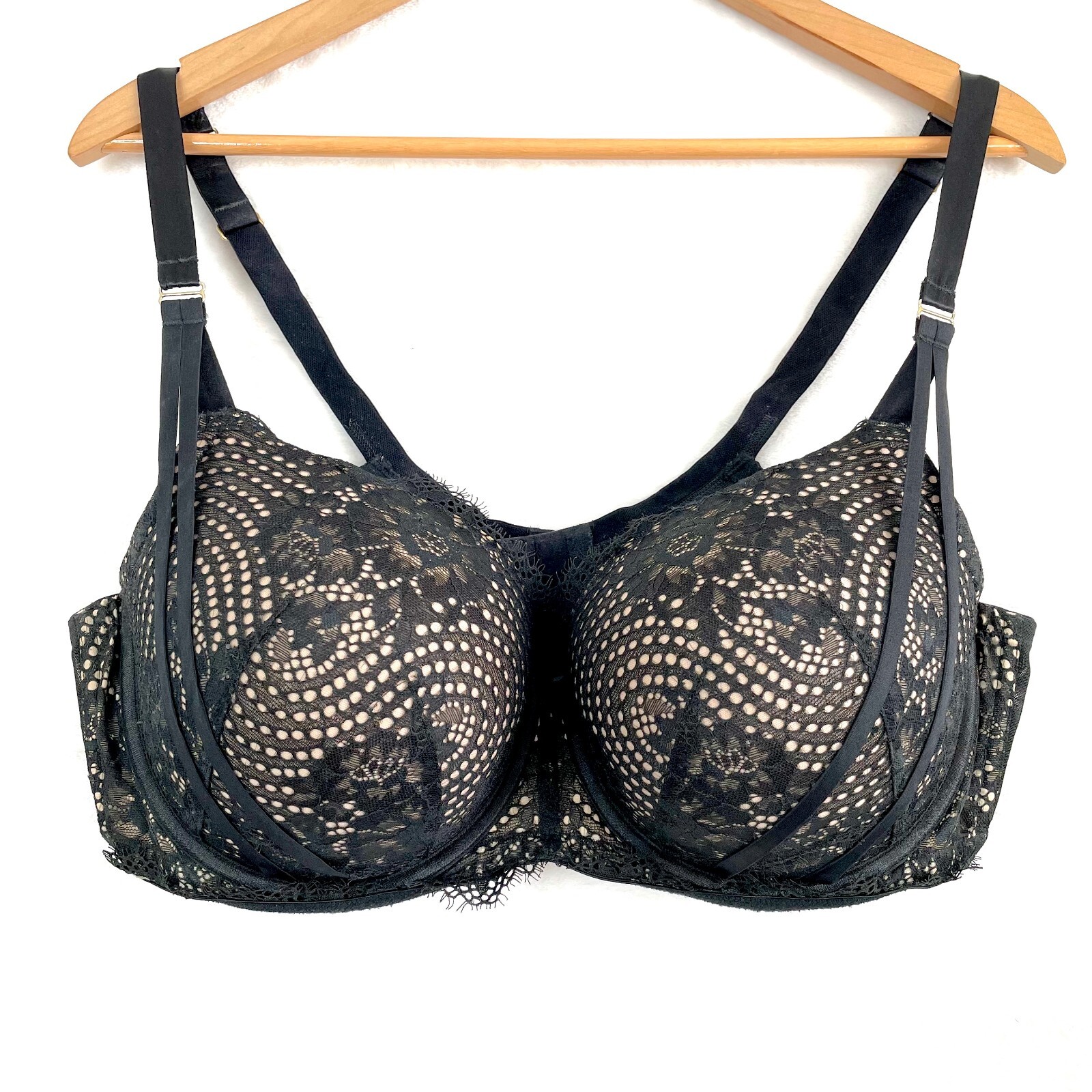 CACIQUE Lane Bryant Boost Balconette Lace Push Up Und… - Gem