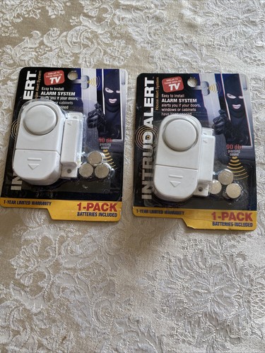 INTRUD ALERT - Battery Door Alarm System Window Cabinet House Security ...