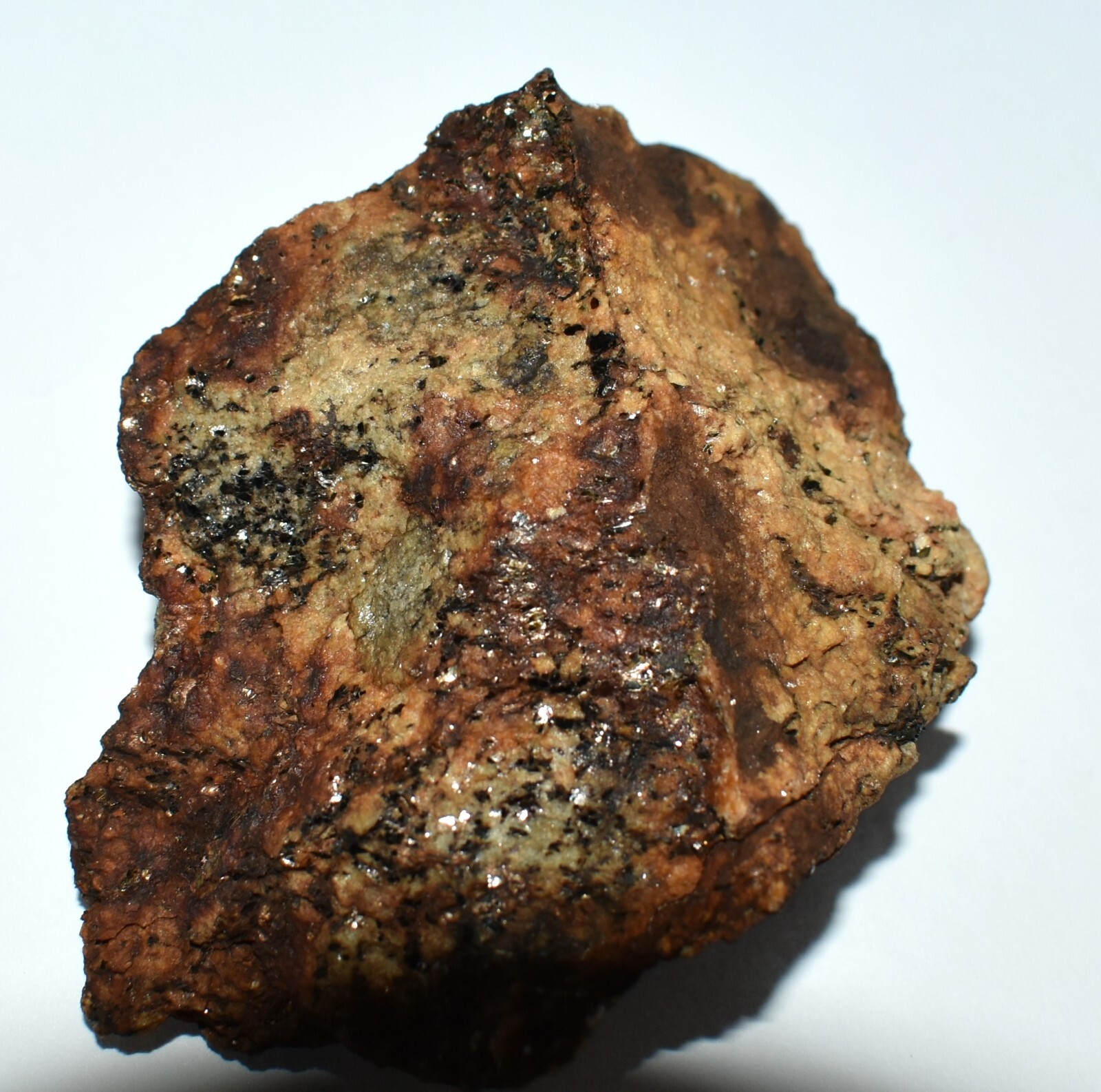 Copper Metal Ore w Black Crystals 1800s Ore Knob Copper Mine North ...