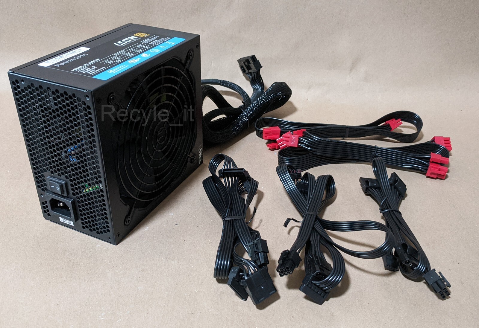 PowerSpec 650W 80plus Gold Certified SLI-Ready Modular Cable ATX PC ...