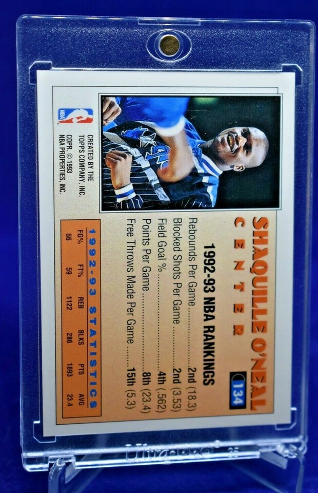 SHAQUILLE O'NEAL TOPPS ROOKIE ALL STAR GOLD LOGO ORLANDO MAGIC | eBay
